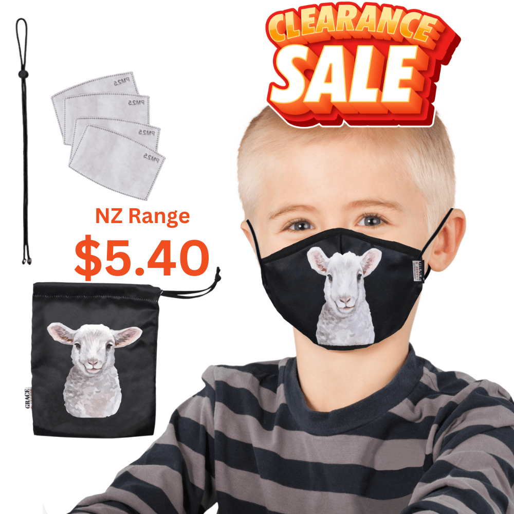 Cotton Reusable Face Mask - Printed Face Mask Set – graceandaugust.co.nz