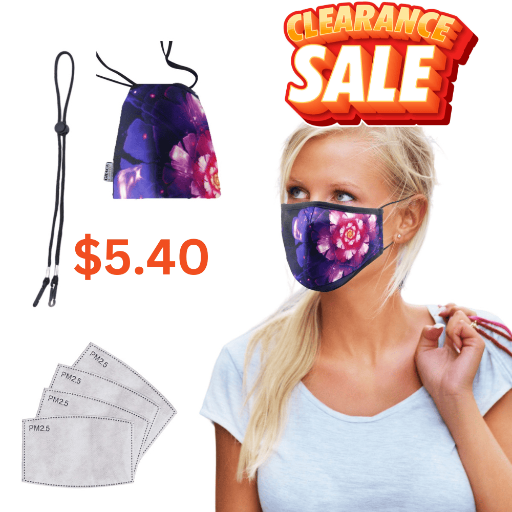 Printed Face Mask Set - Flower Printed Face Masks – graceandaugust.co.nz